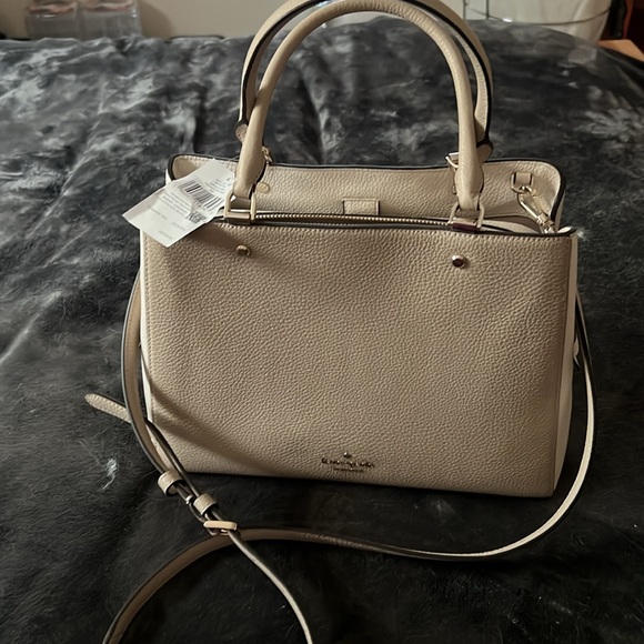 kate spade | Bags | Brand New Kate Spade Tan Beige Purse 3 Compartments ...